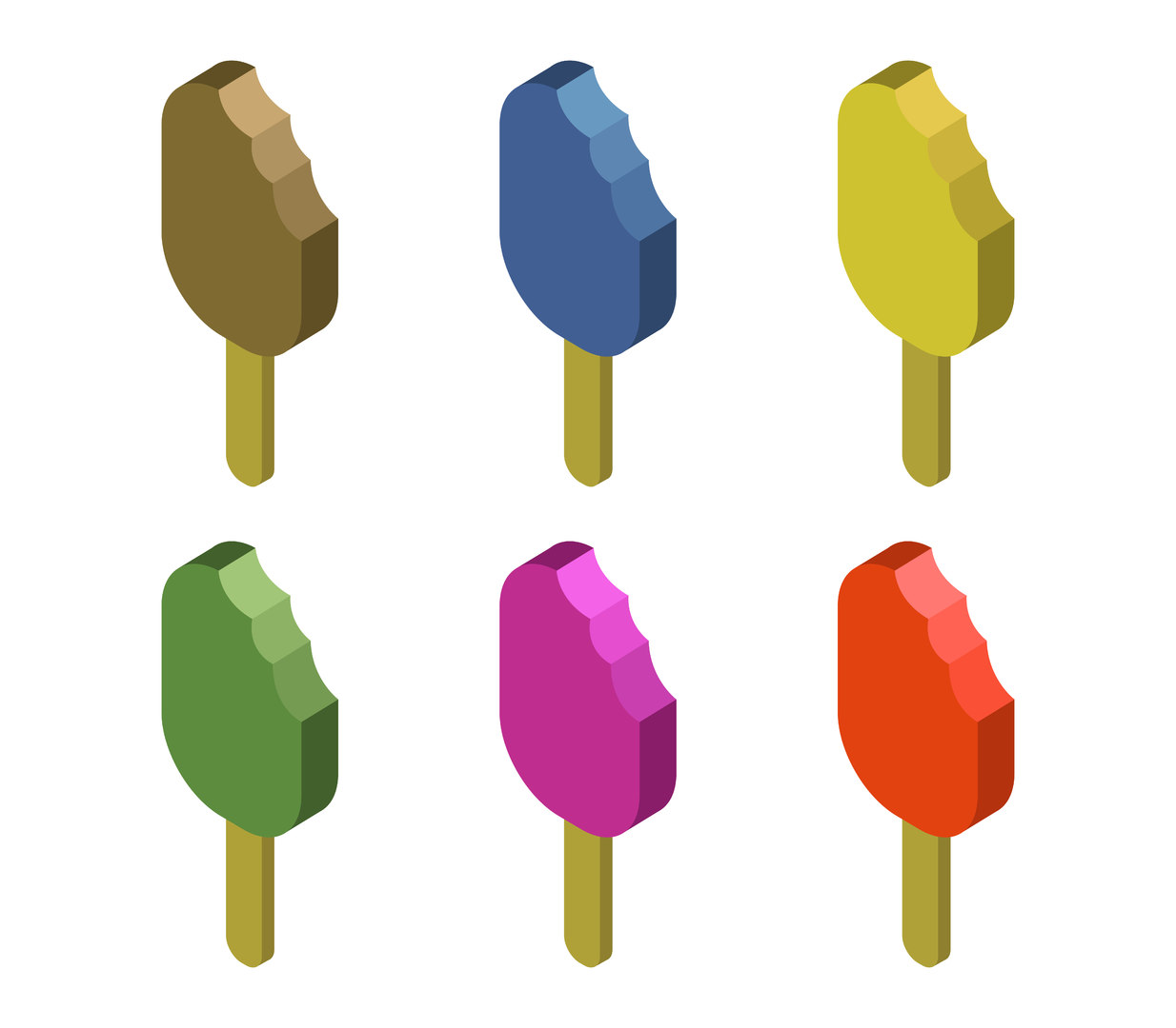 Shapes Encapsulated Postscript isometric ice cream