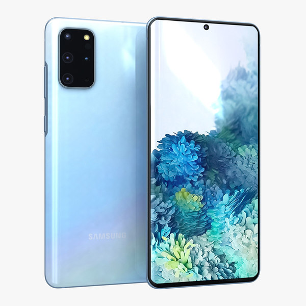 삼성 Galaxy S20 + 클라우드 블루 3D 모델 - TurboSquid 1516871