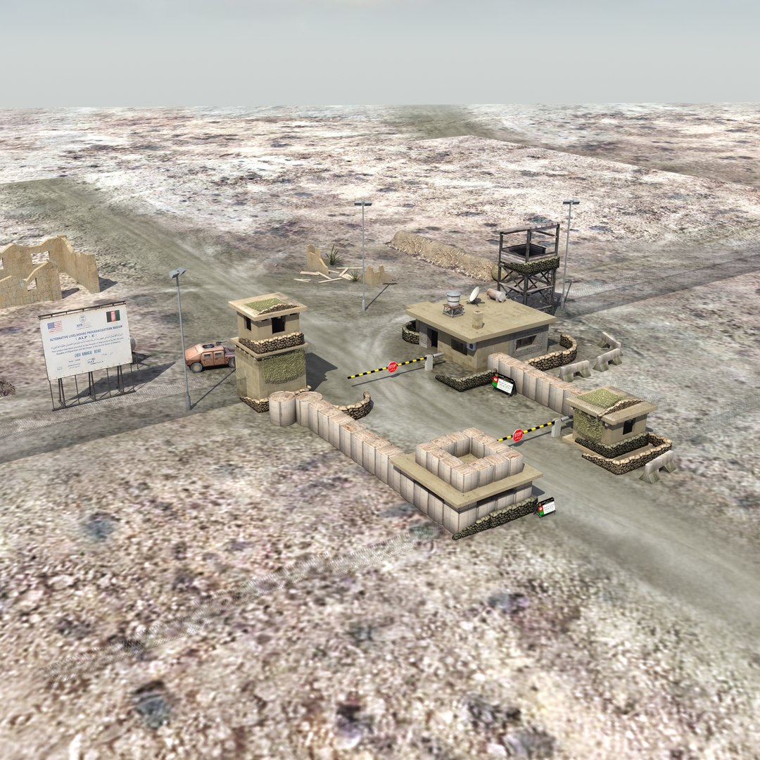 3D border security checkpoint - TurboSquid 1514951