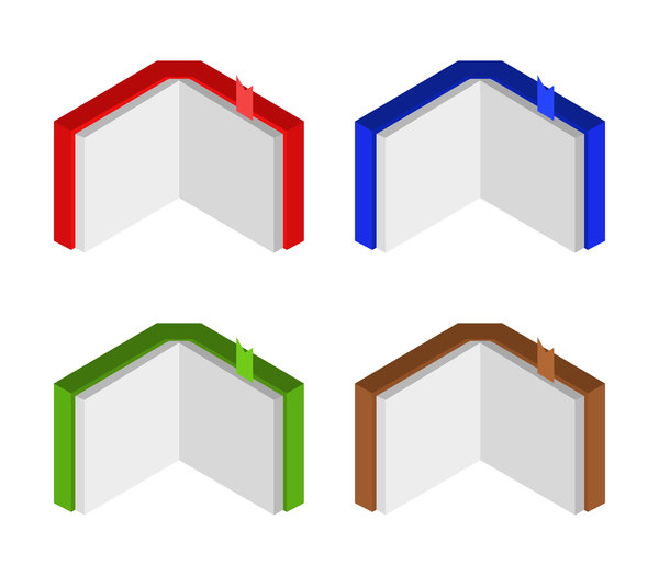 Shapes Encapsulated Postscript isometric book vector