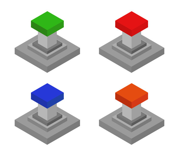 Shapes Encapsulated Postscript isometric button vector