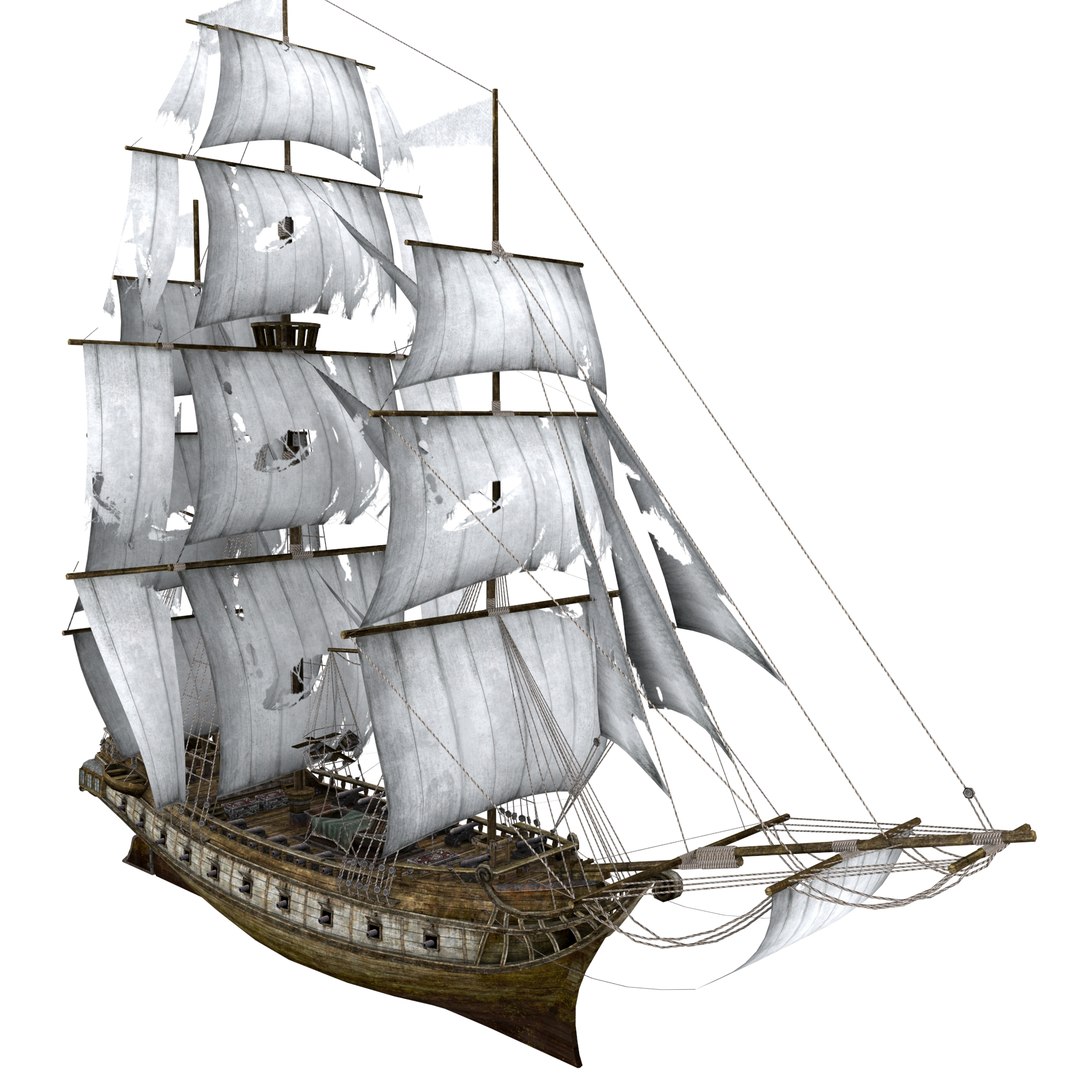 3D clipper sailing ship - TurboSquid 1520076