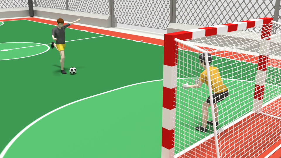 Cartoon street football court 3D model - TurboSquid 1517097