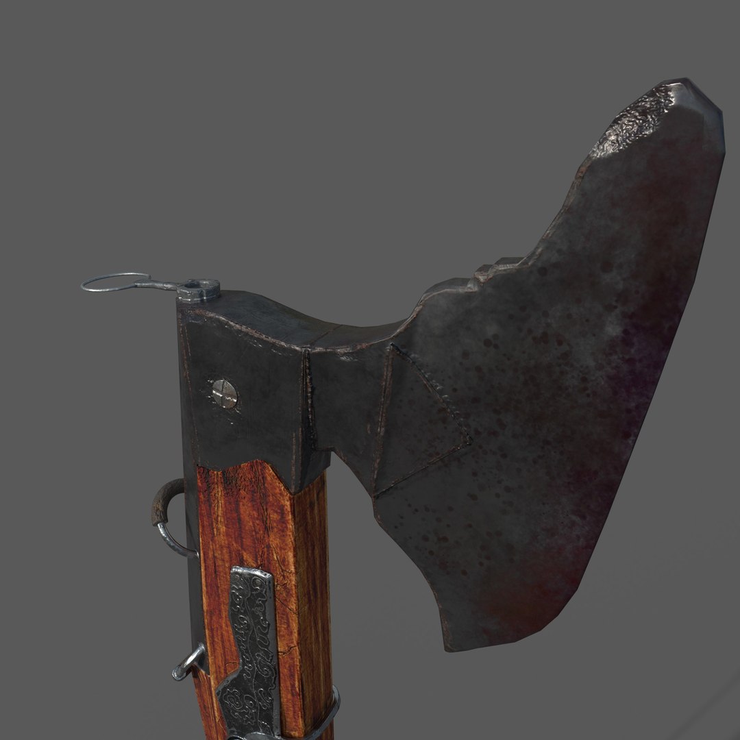 Fantasy crossbow axe gun 3D model - TurboSquid 1517198