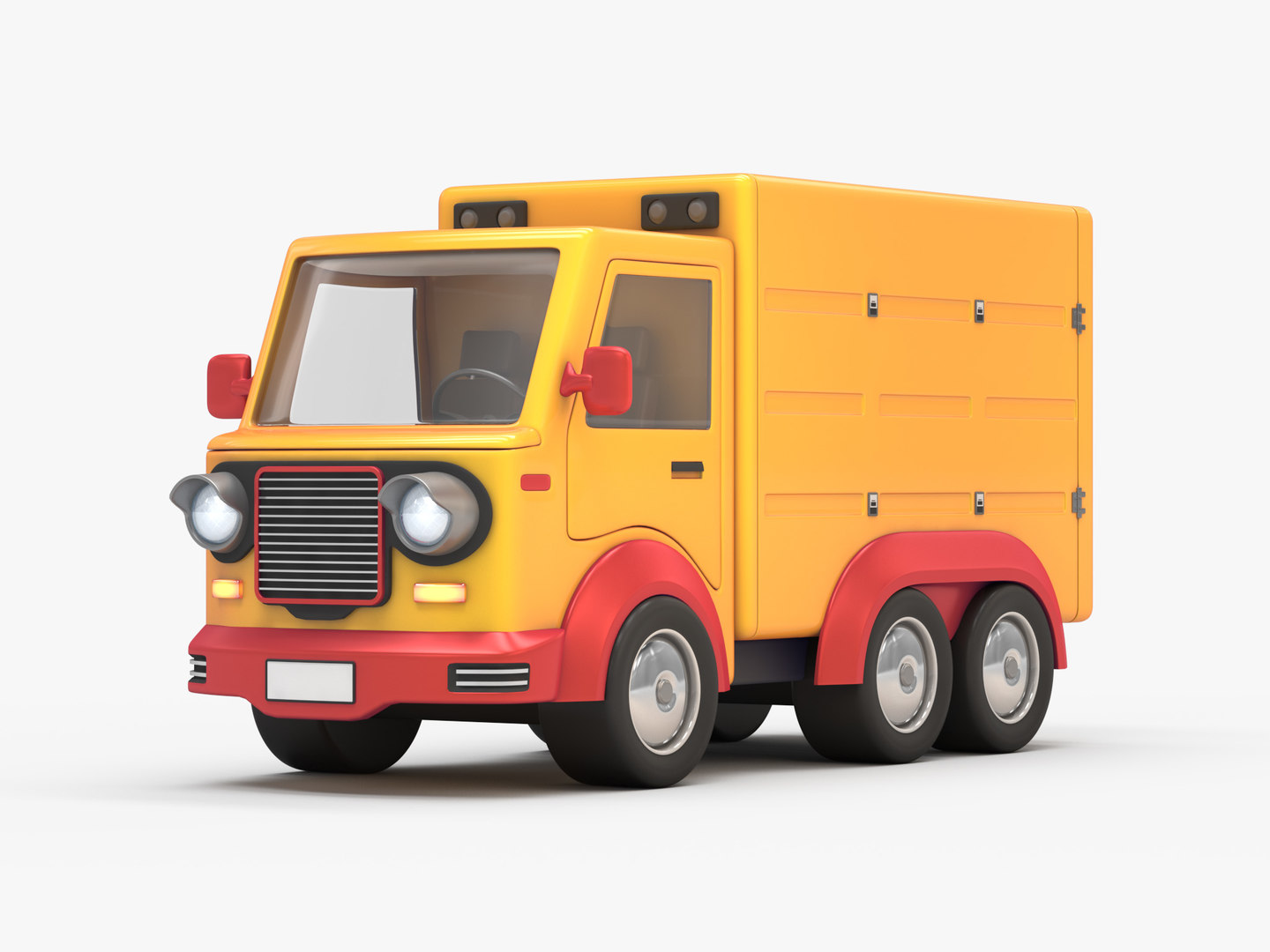 Modelled cartoon lorry model - TurboSquid 1517347