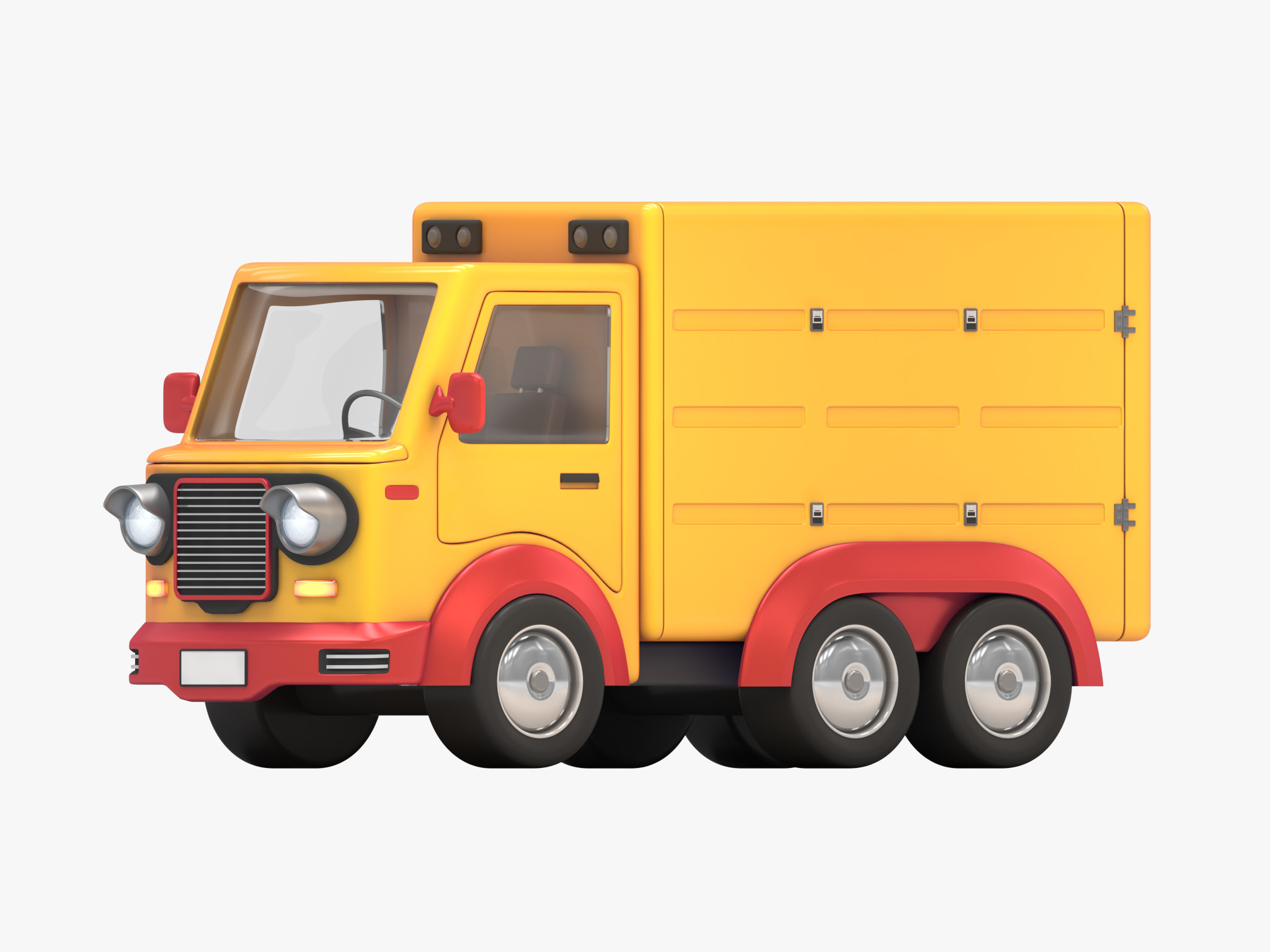 Modelled cartoon lorry model - TurboSquid 1517347