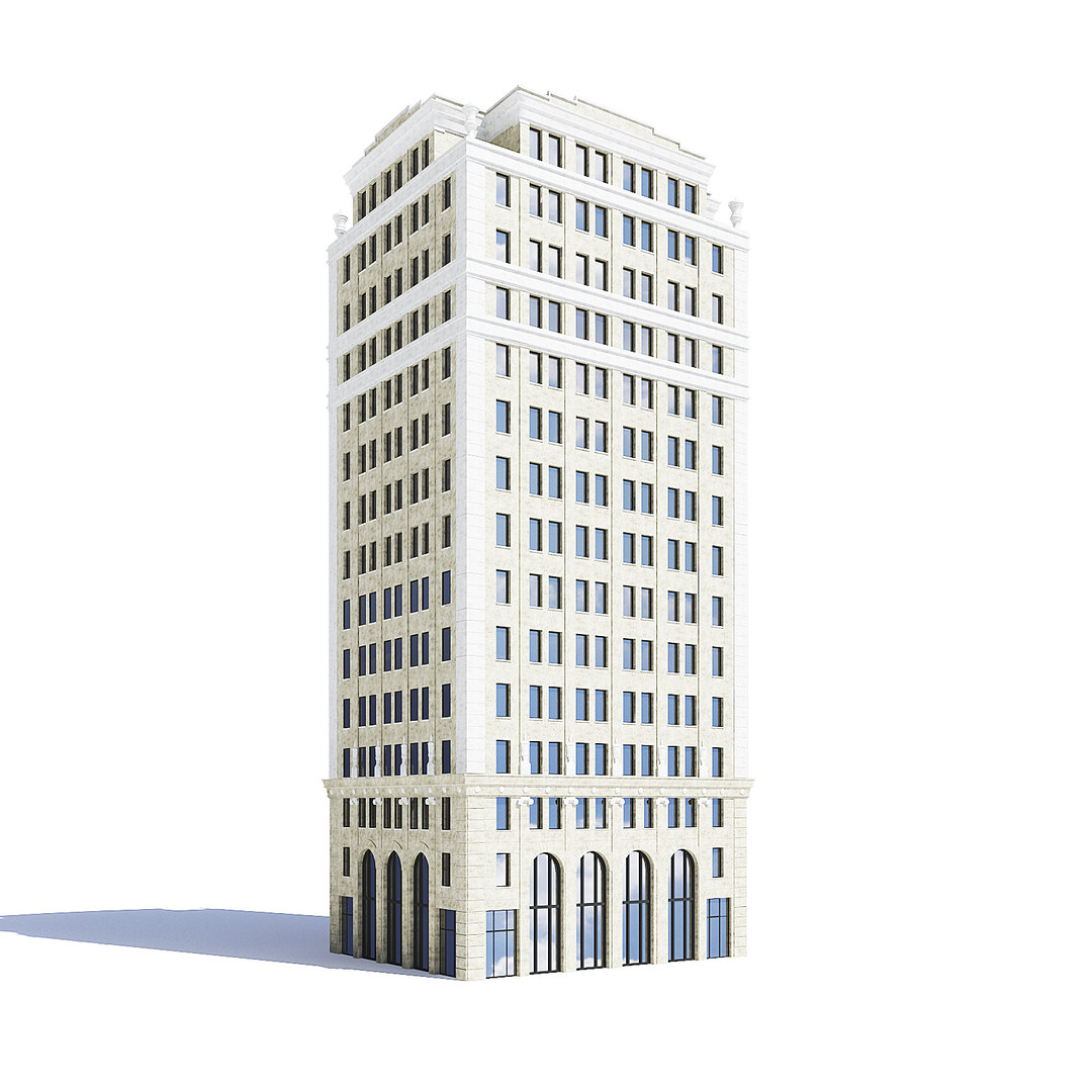 Tall building 3D model - TurboSquid 1517342