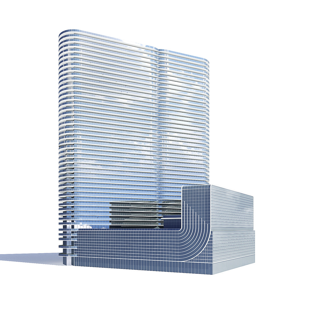 3D skyscraper rectangular model - TurboSquid 1517345