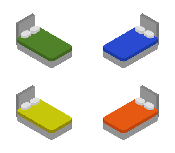 Shapes Encapsulated Postscript isometric bed vector