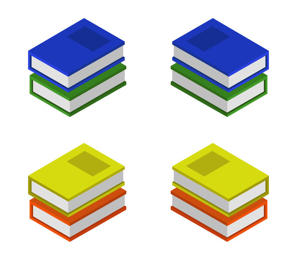 Shapes Encapsulated Postscript isometric book vector