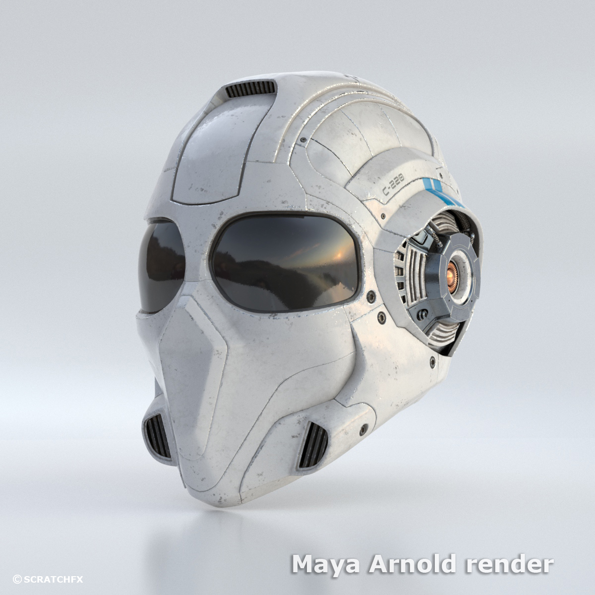Cyborg recon helmet 3D model - TurboSquid 1516852