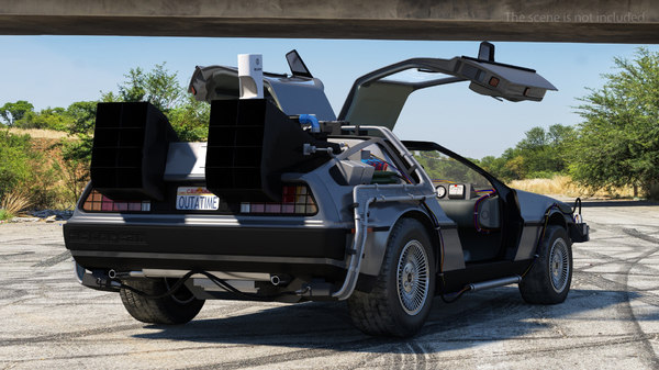 Delorean dmc-12 time machine 3D - TurboSquid 1517748