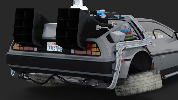 Delorean dmc-12 time machine 3D - TurboSquid 1517748