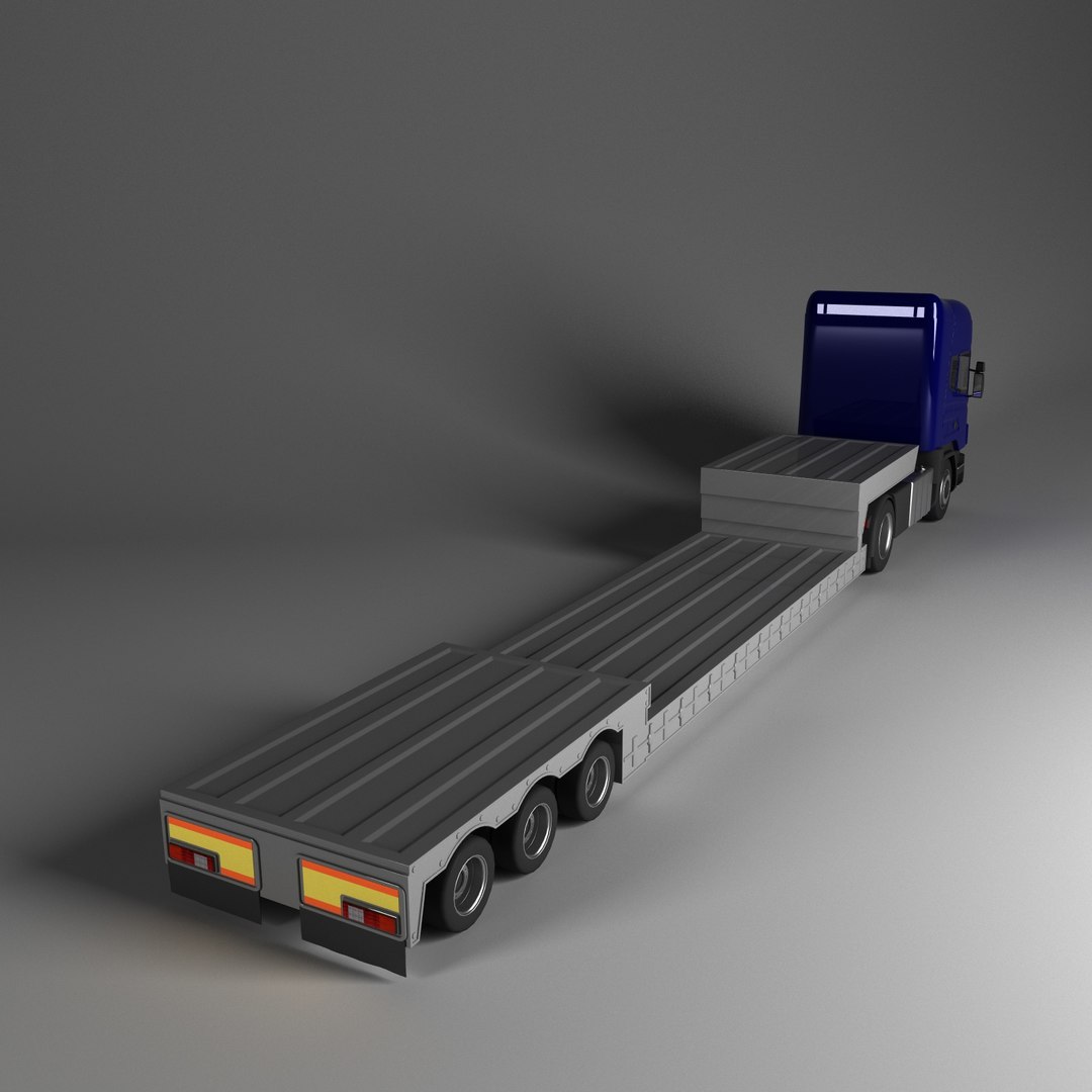 Lowboy trailer 3D model - TurboSquid 1517694