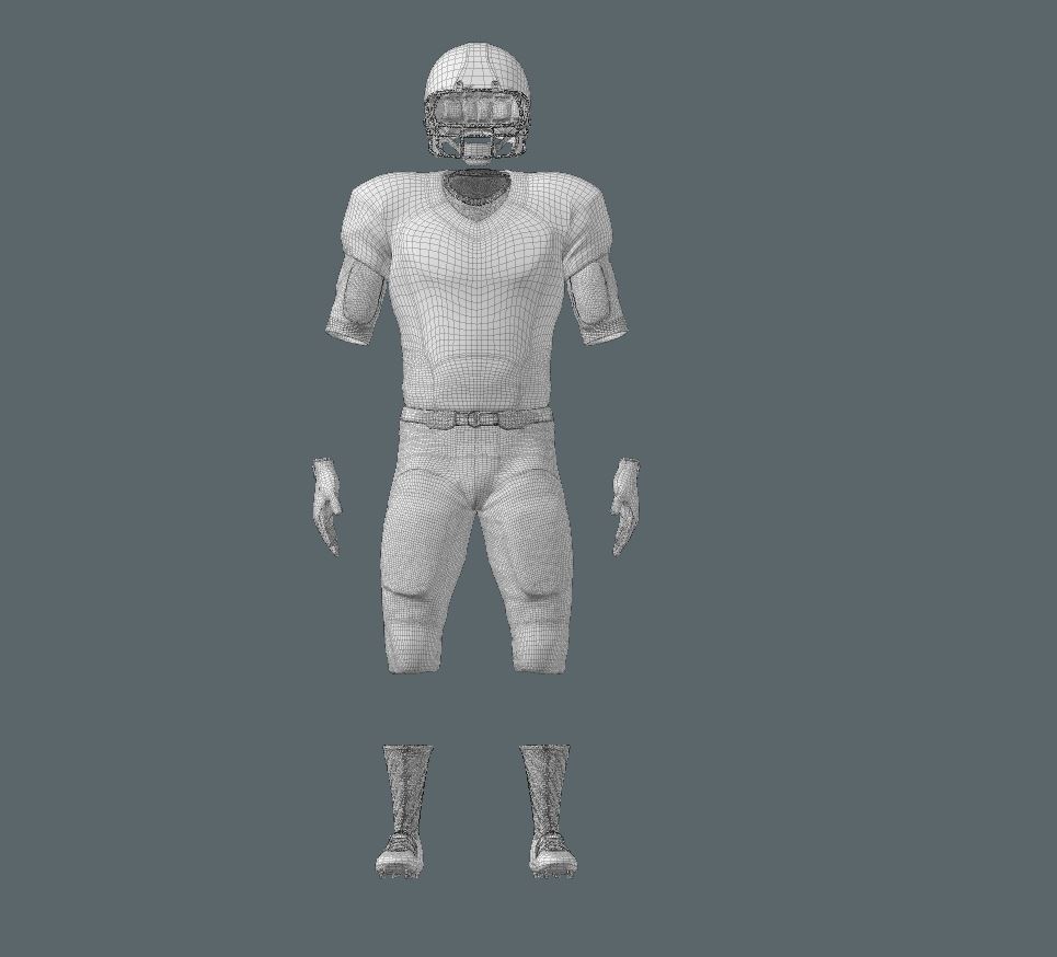 3D american football uniform model - TurboSquid 1517710