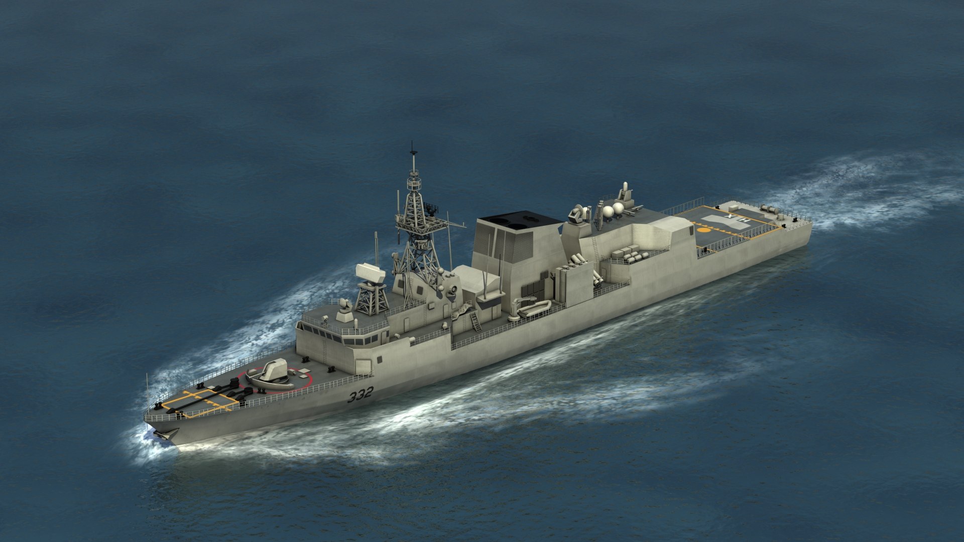 Updated halifax class model - TurboSquid 1517660
