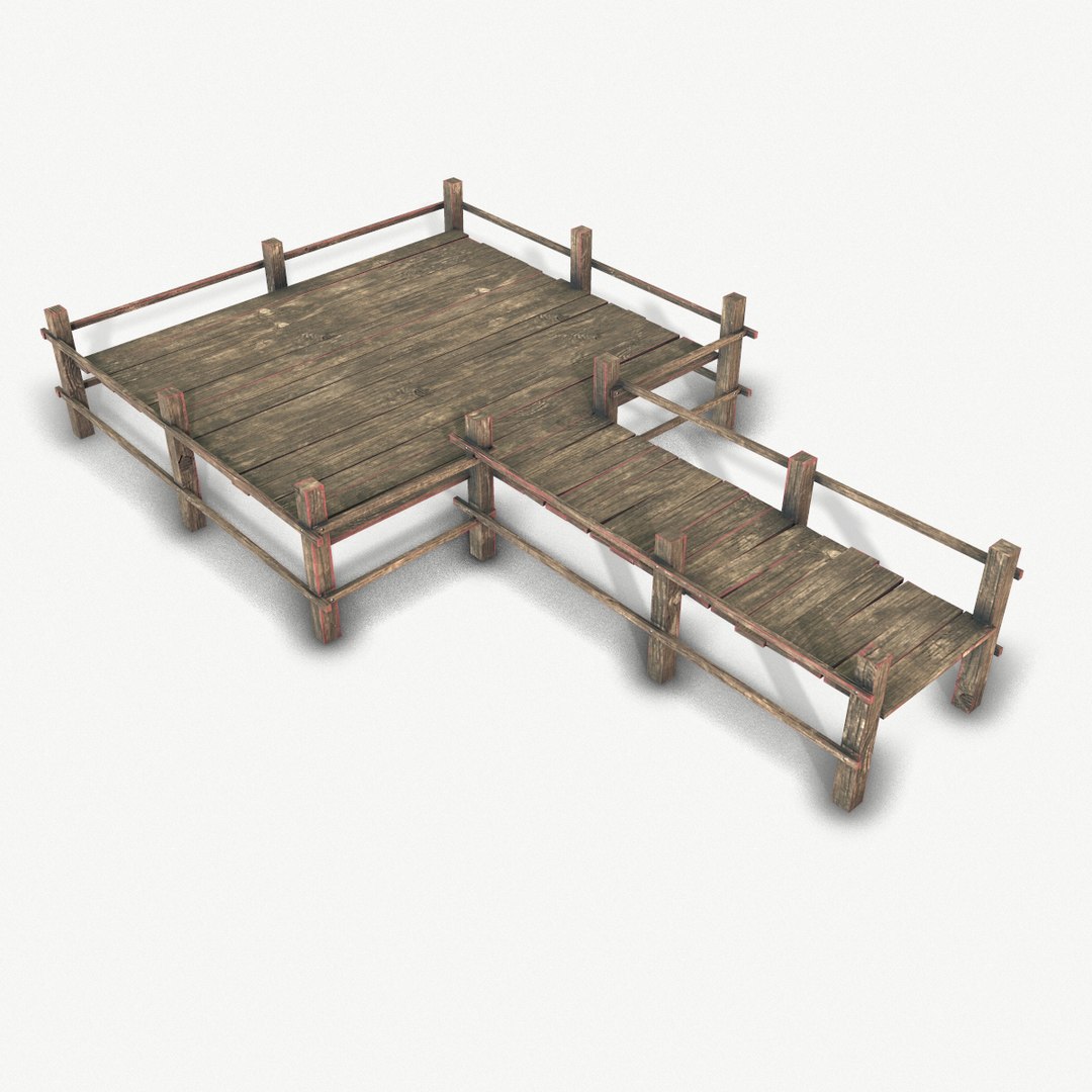3D old wooden port - TurboSquid 1517845