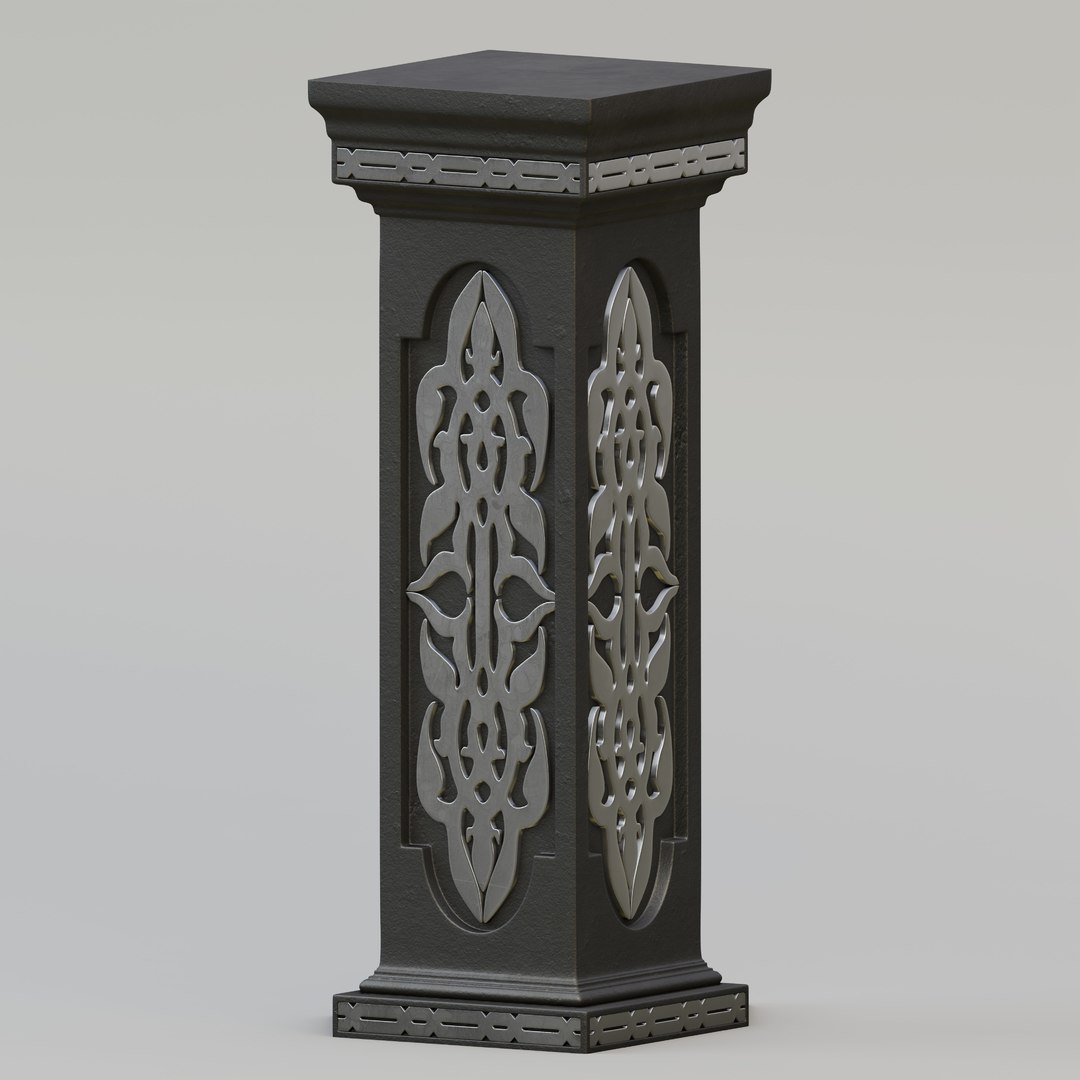 Pillar pedestal square model - TurboSquid 1517956