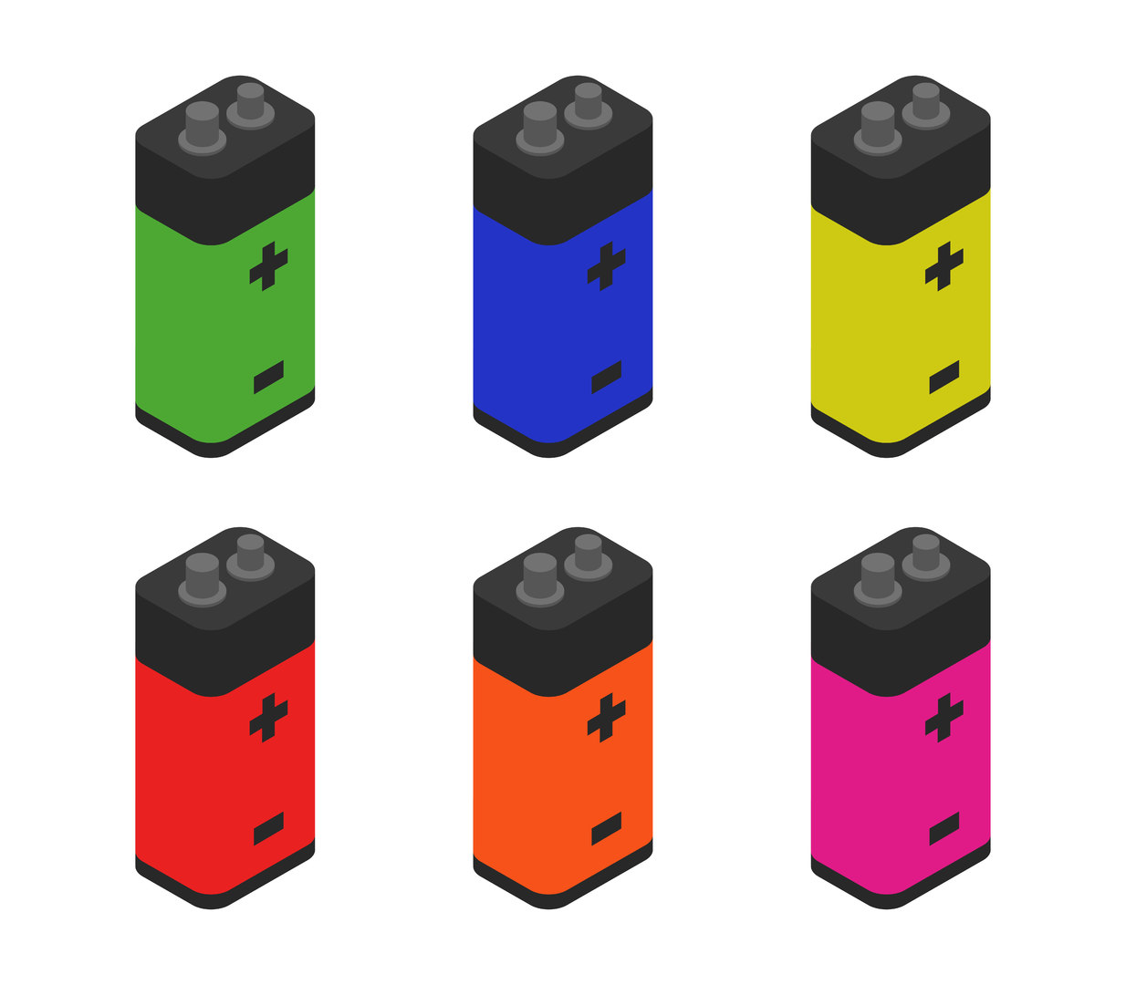 Shapes Encapsulated Postscript isometric battery vector