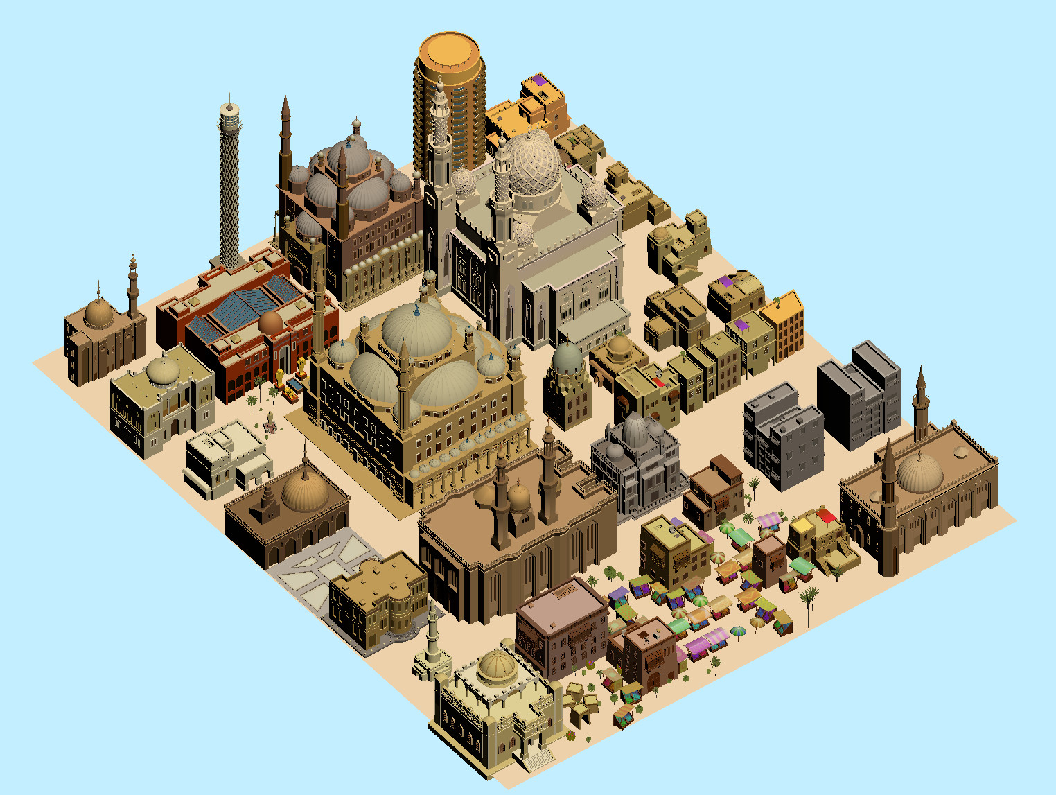 Mosque cairo 3D model - TurboSquid 1518145