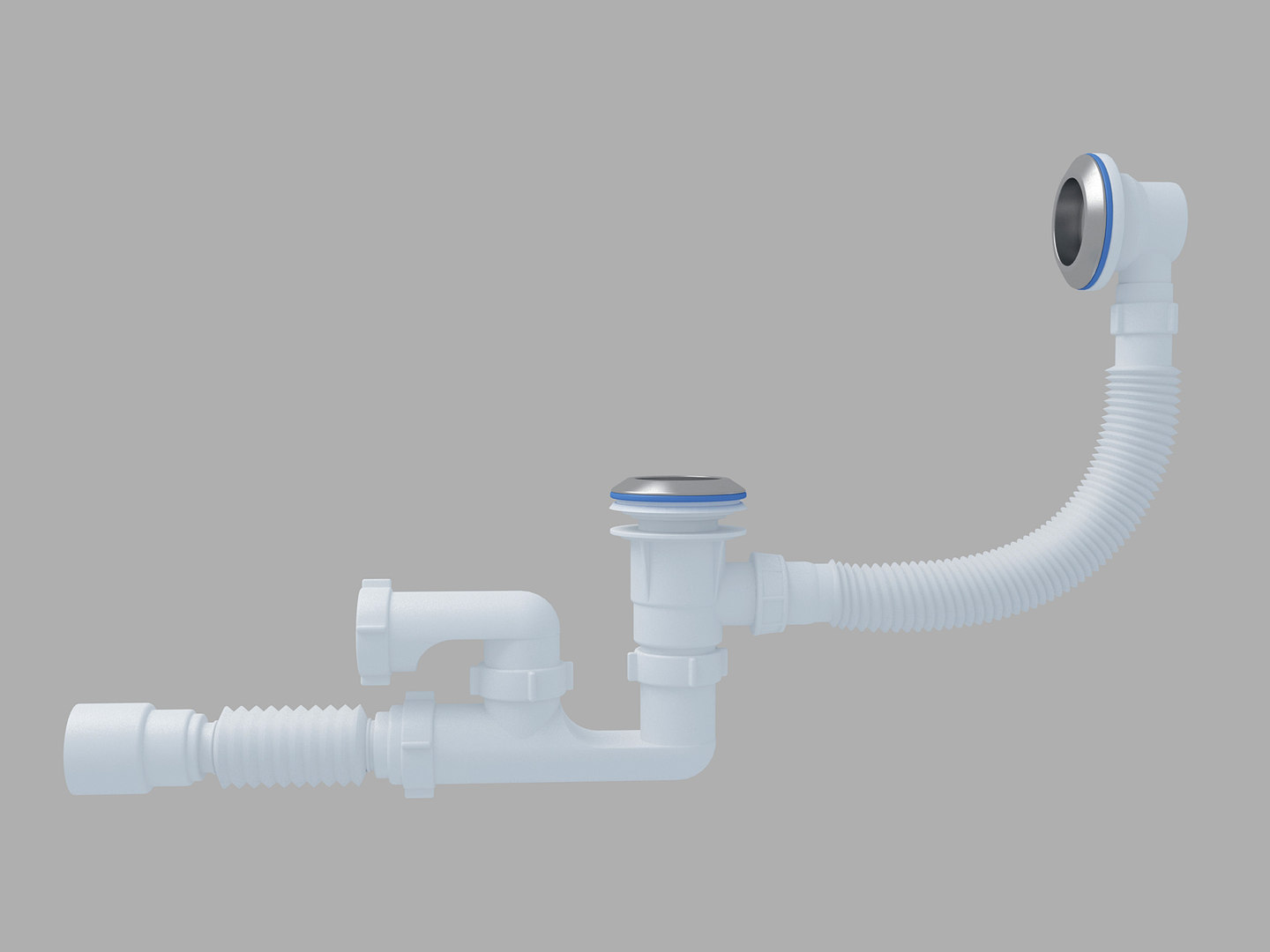 Double siphon bath 3D model - TurboSquid 1518331