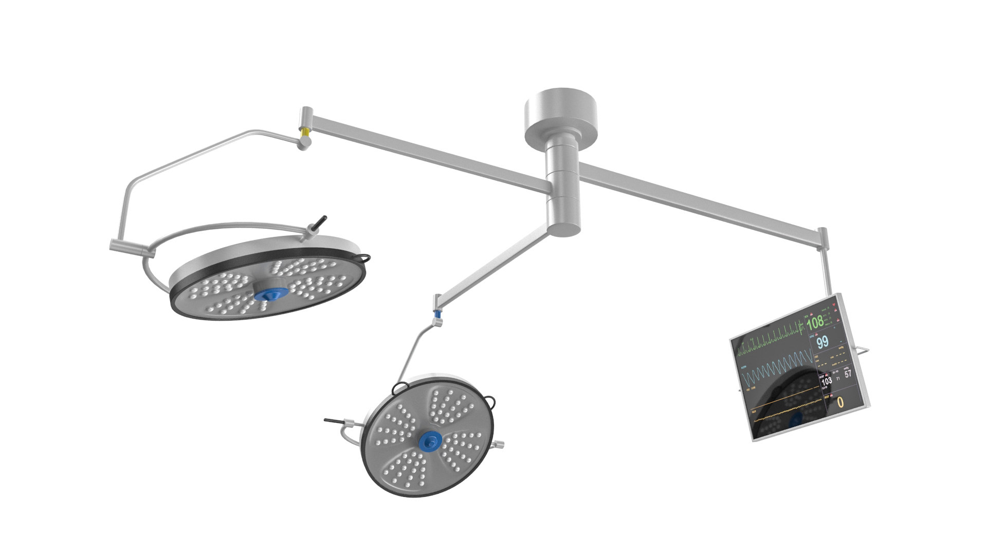 Surgery lamp lights 3D model - TurboSquid 1518338