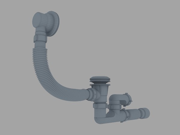 Double siphon bath 3D model - TurboSquid 1518331