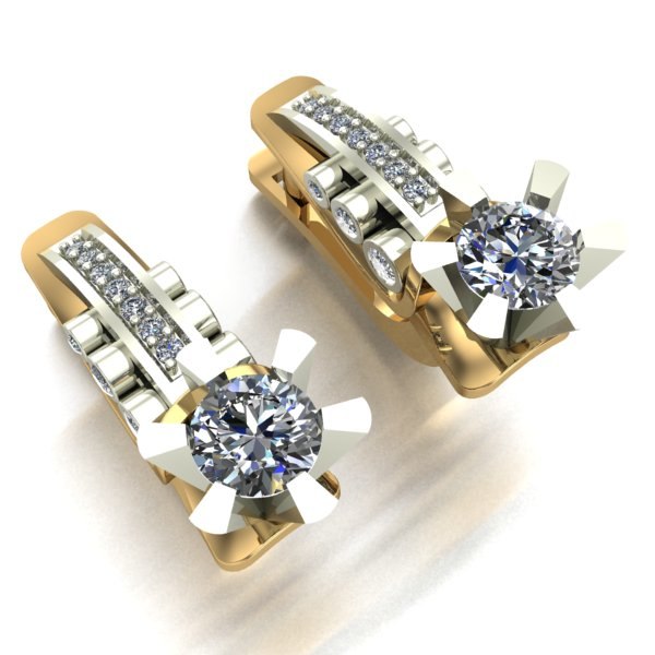 3D earrings jewelry model - TurboSquid 1518380