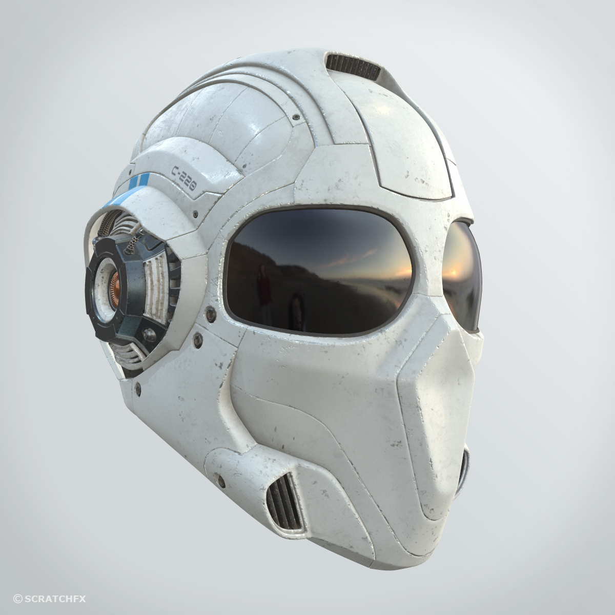 Cyborg recon helmet 3D model - TurboSquid 1516852