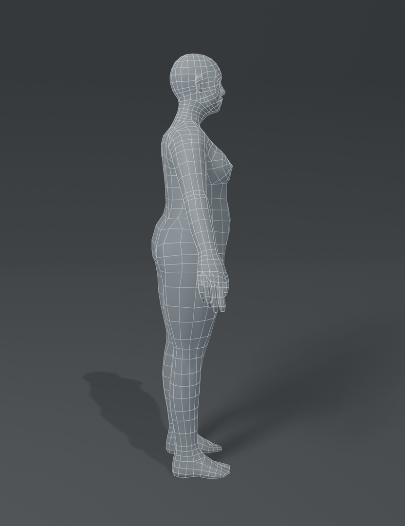 Female Body Fat Base Mesh Modelo 3D - TurboSquid 1518534