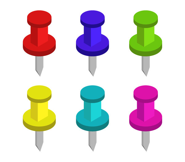 Shapes Encapsulated Postscript isometric pin push