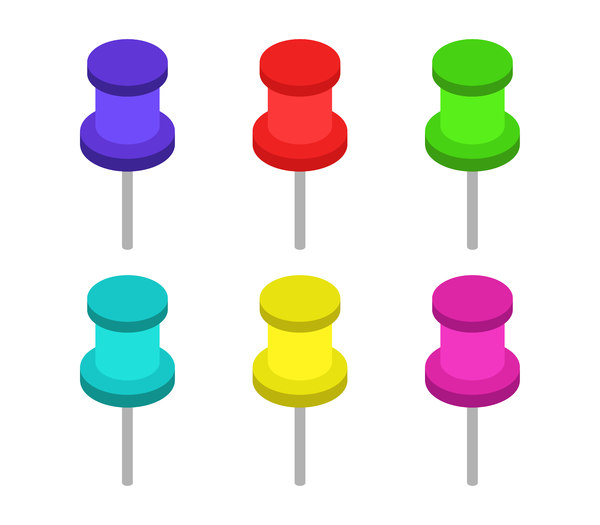 Shapes Encapsulated Postscript isometric pin push