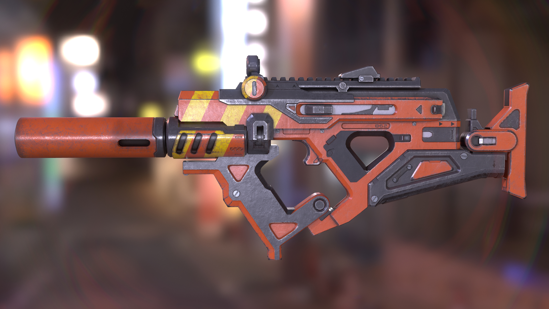 Futuristic SMG Modelo 3D - TurboSquid 1518709