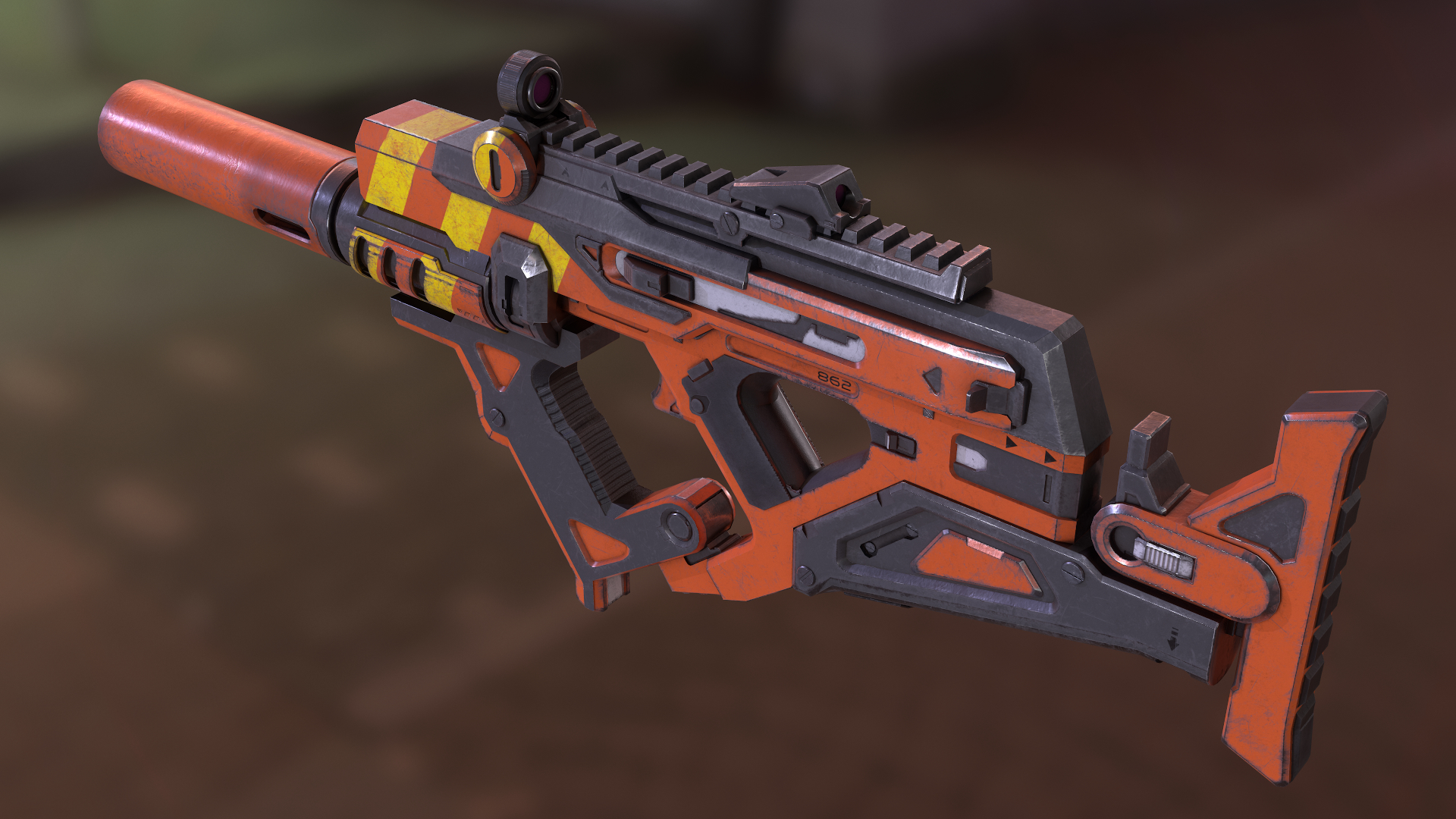 Futuristic SMG Modelo 3D - TurboSquid 1518709