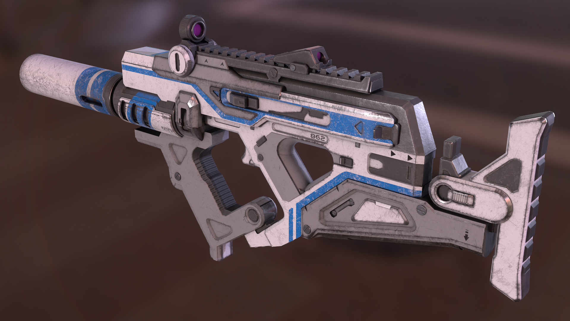 Futuristic SMG Modelo 3D - TurboSquid 1518709