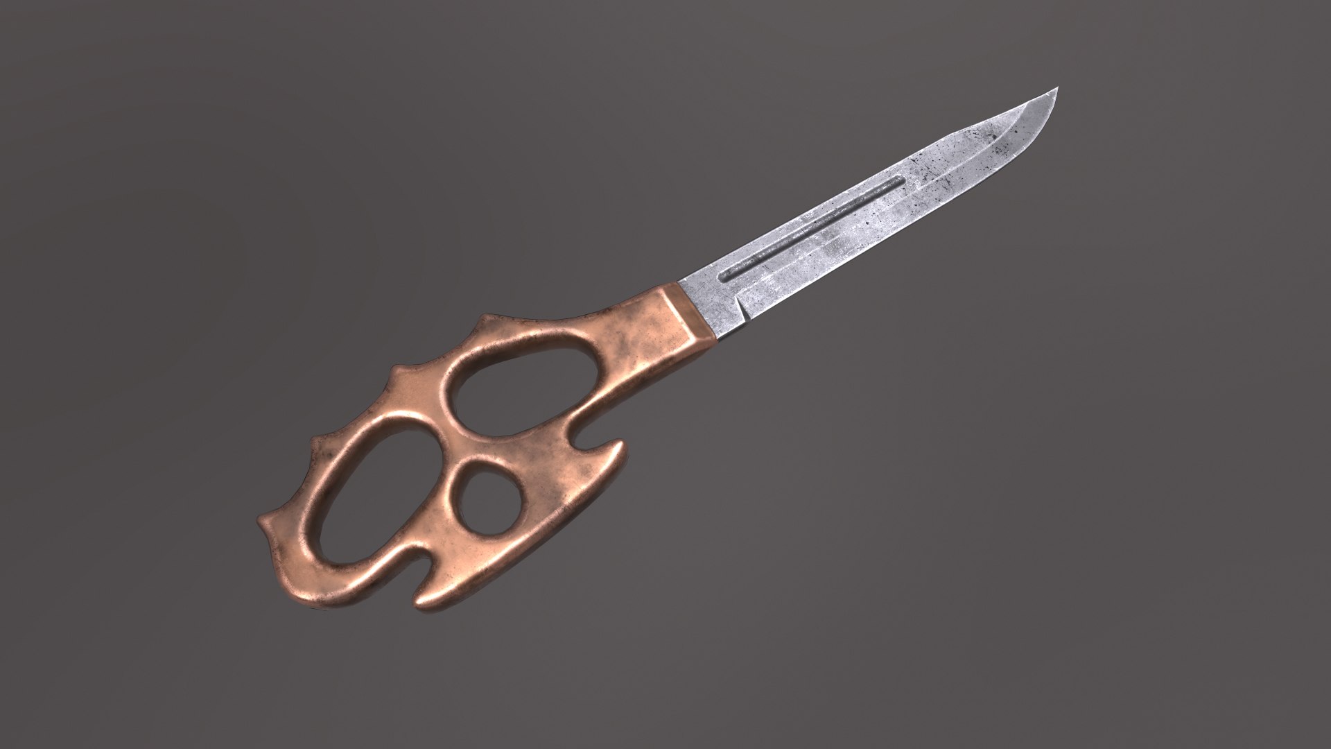 3D knuckle knife model - TurboSquid 1518740