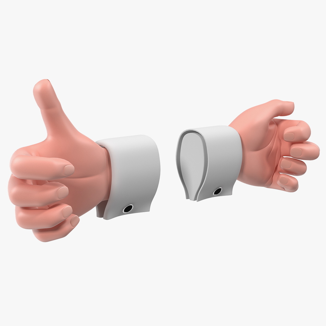 Cartoon man hands rigged 3D model - TurboSquid 1526662