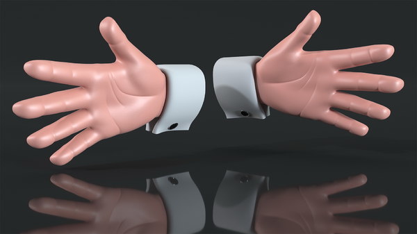 Cartoon man hands rigged 3D model - TurboSquid 1526662