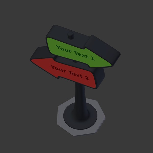 Directional sign 3D - TurboSquid 1515964