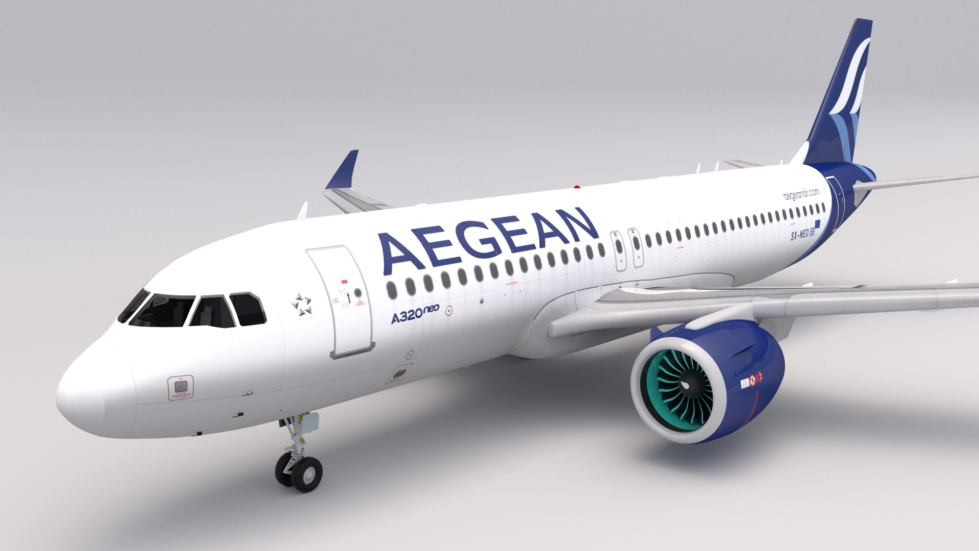 3D model aegean airlines a320 neo - TurboSquid 1519139