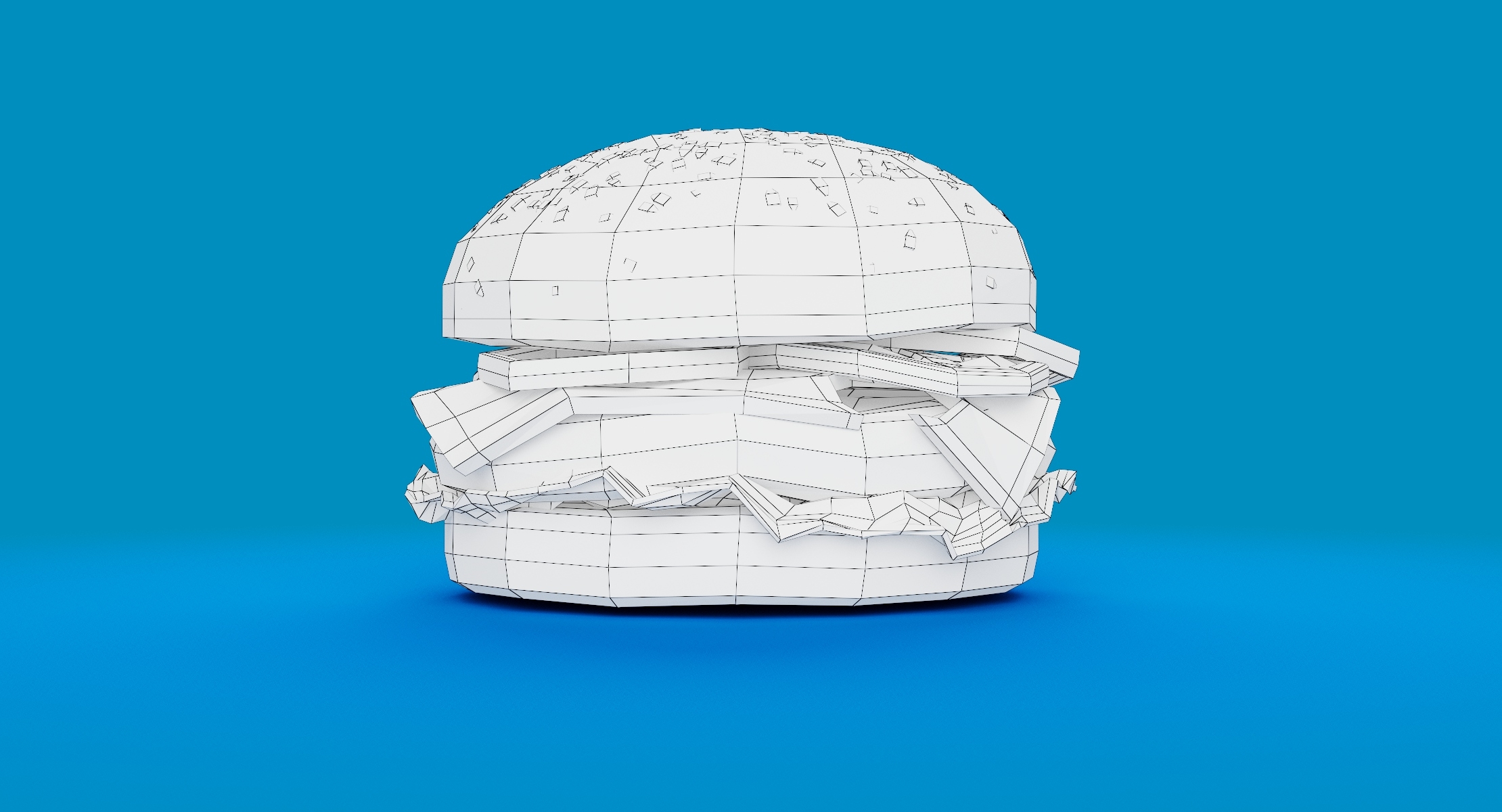 3D cartoon burger - TurboSquid 1519282