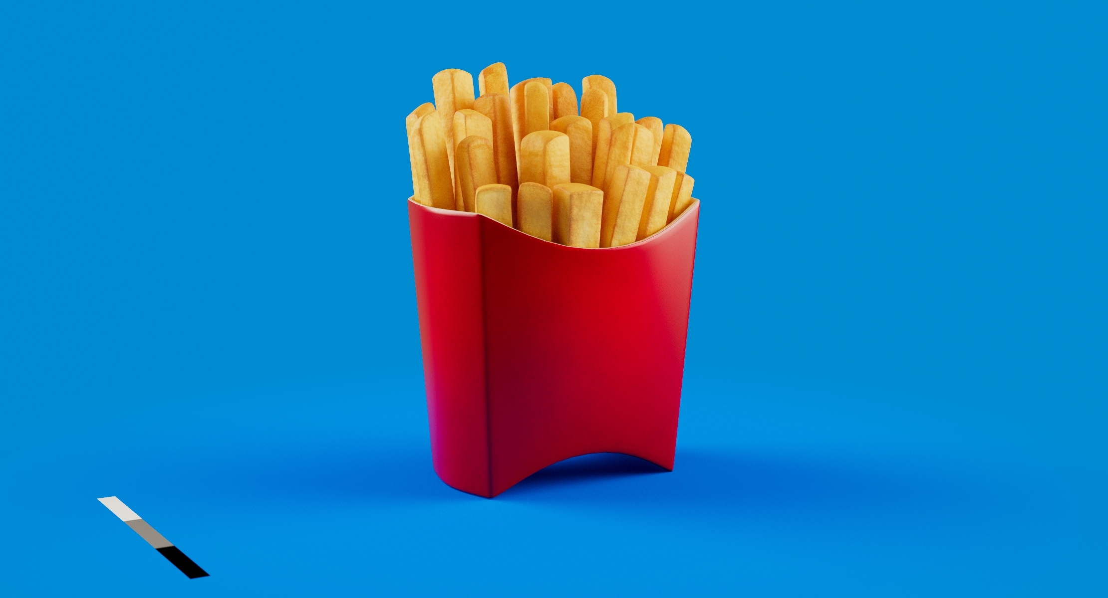 3D cartoon french fries - TurboSquid 1519287
