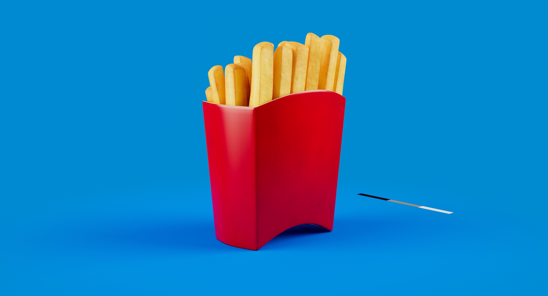 3D cartoon french fries - TurboSquid 1519287