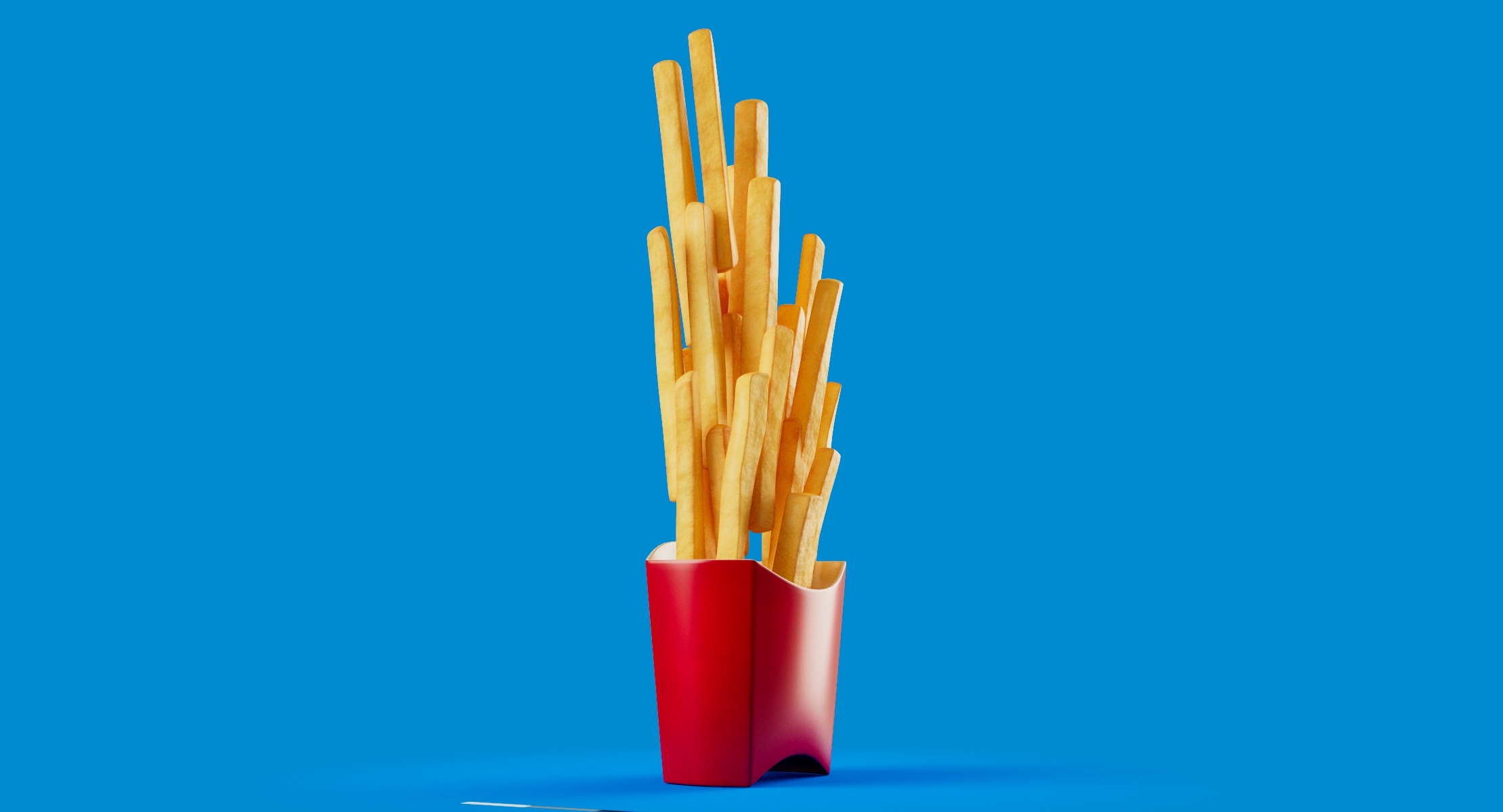 3D cartoon french fries - TurboSquid 1519287