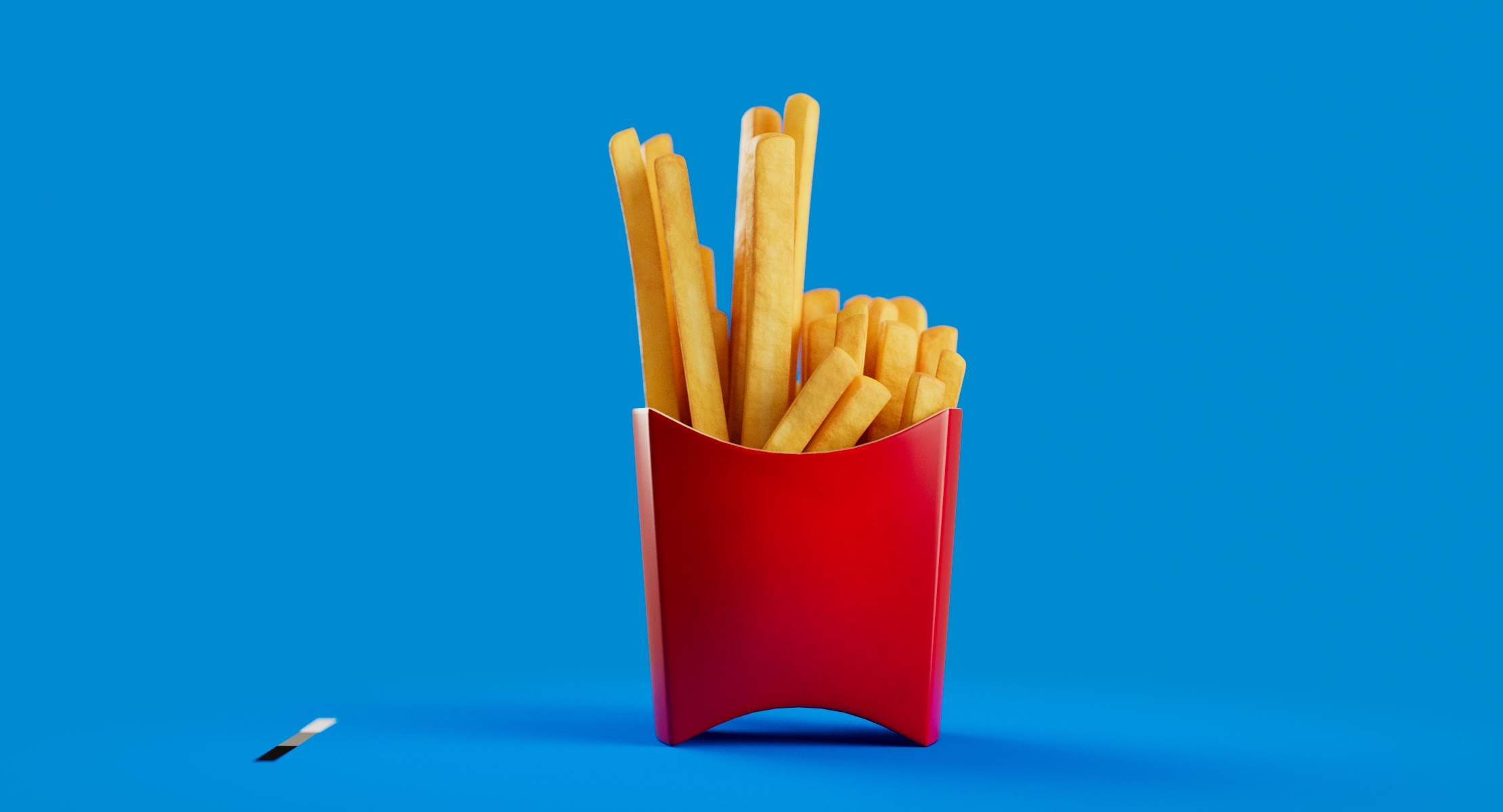 3D cartoon french fries - TurboSquid 1519287