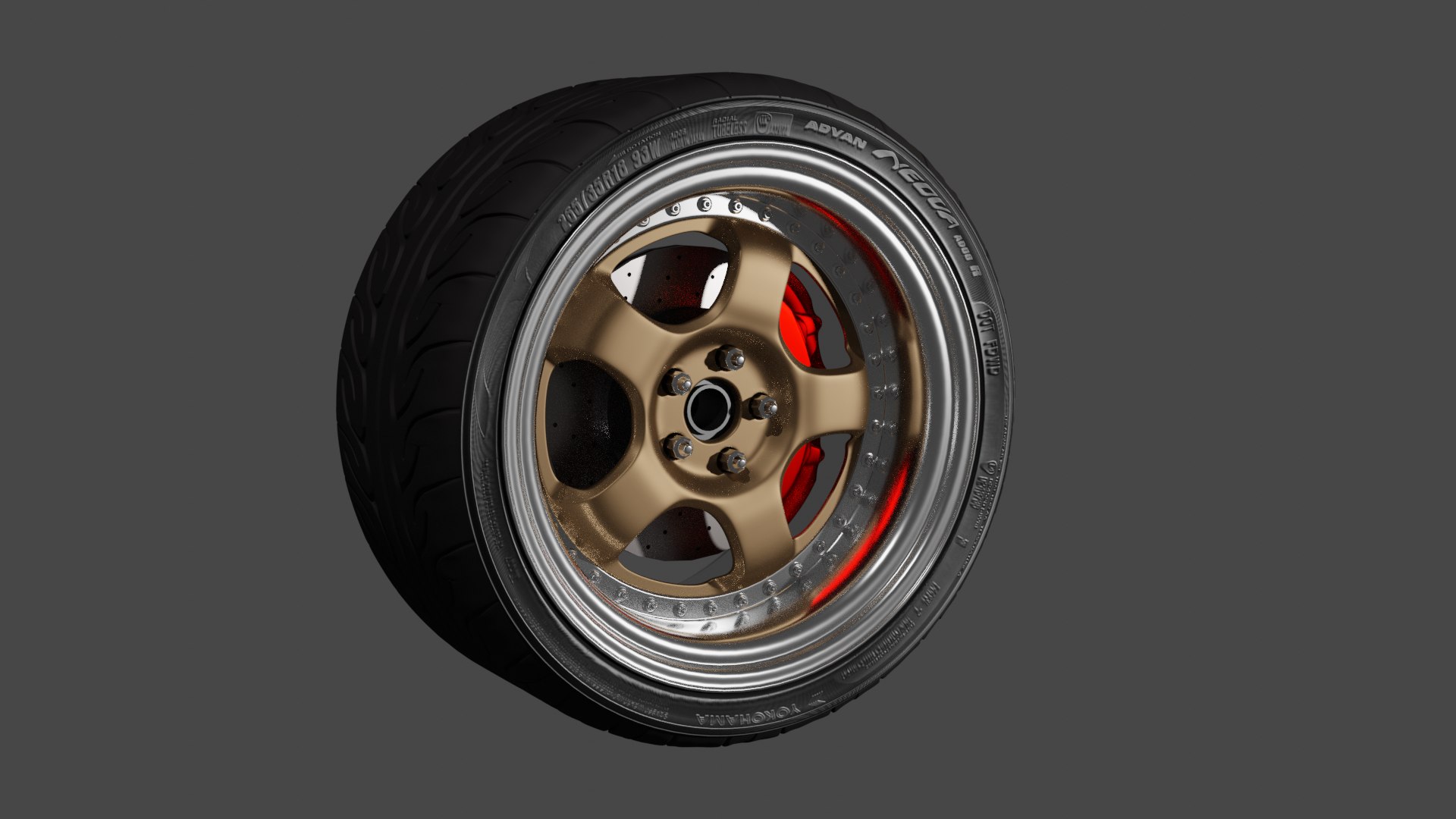 Car wheel set model - TurboSquid 1519419