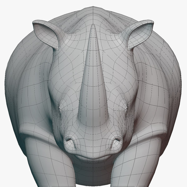 3D rigged rhinoceros base mesh - TurboSquid 1519471
