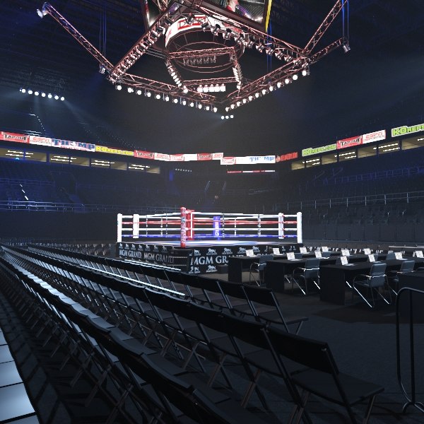 Boxing arena 3D model - TurboSquid 1519574