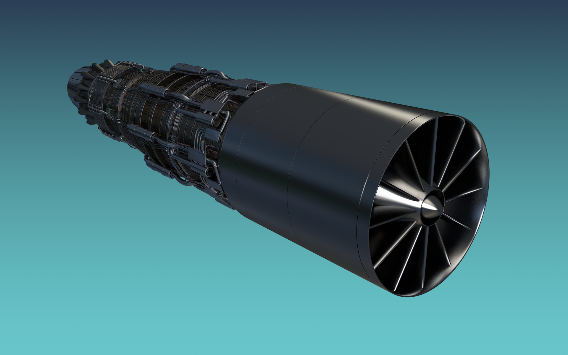 Jet engine 3D - TurboSquid 1519590
