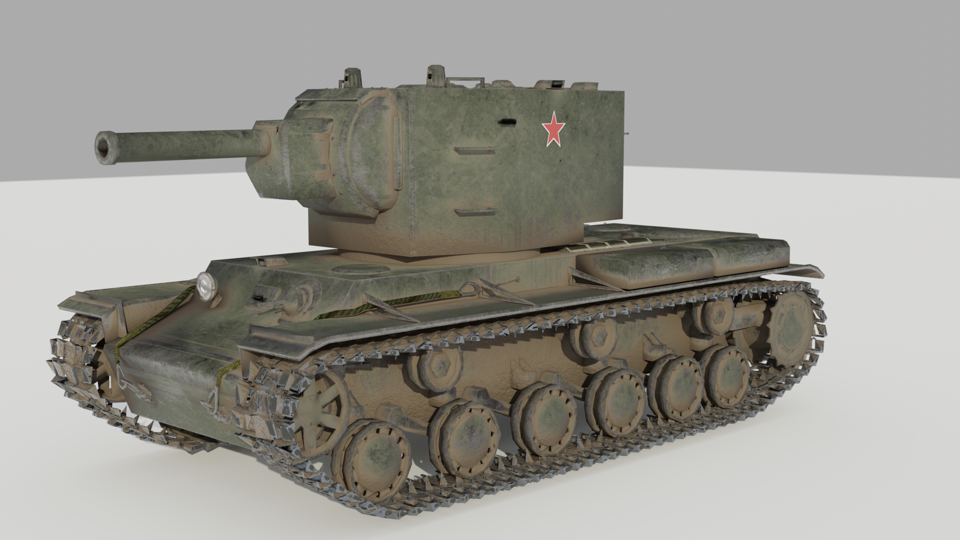 Tanque pesado soviético KV-2 Modelo 3D - TurboSquid 1442848
